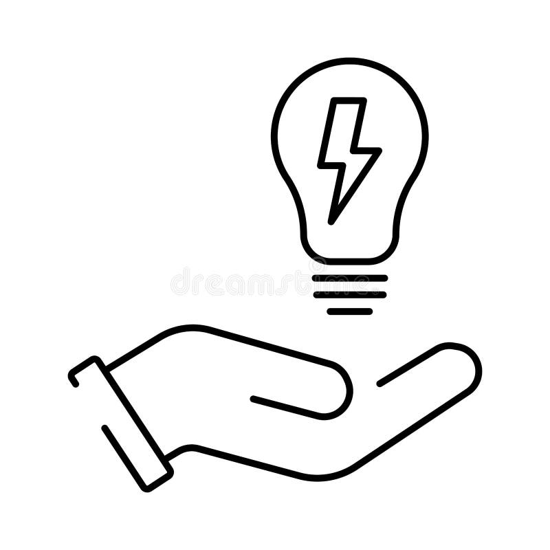 A Simple Icon Icon for Saving Electricity Vector Illustration Stock ...