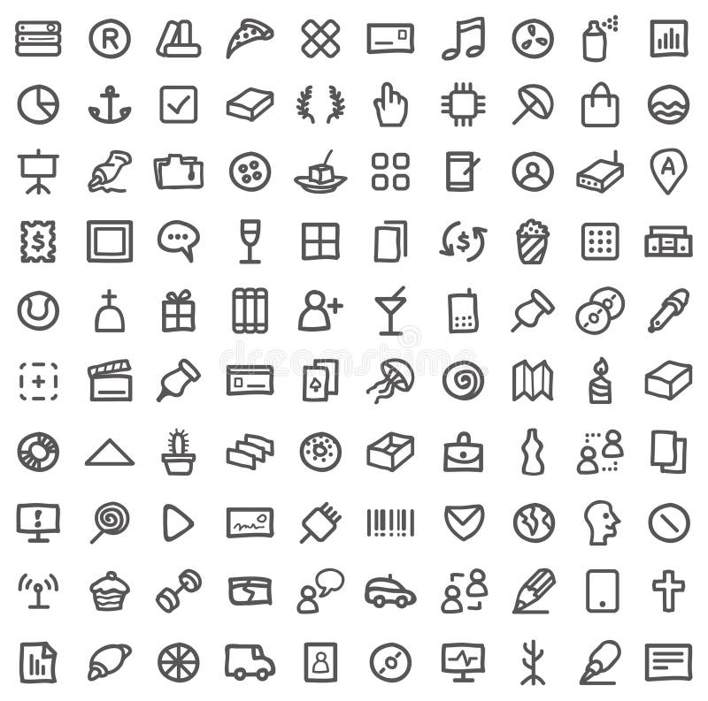 Simple icon set stock vector. Illustration of business - 20597777