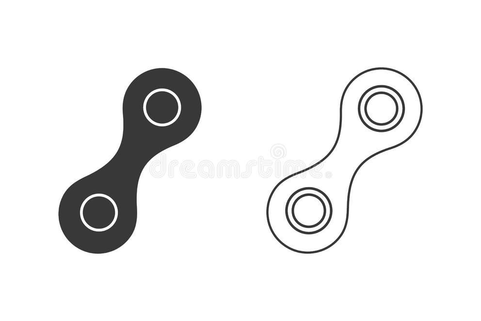 Simple Icon Set Bicycle Chain Links. Vector Stock Vector - Illustration ...