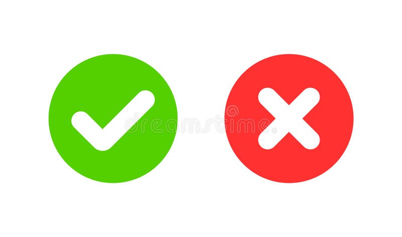 A Simple Icon Set Featuring Two Bold Symbols a Green Circle with a ...