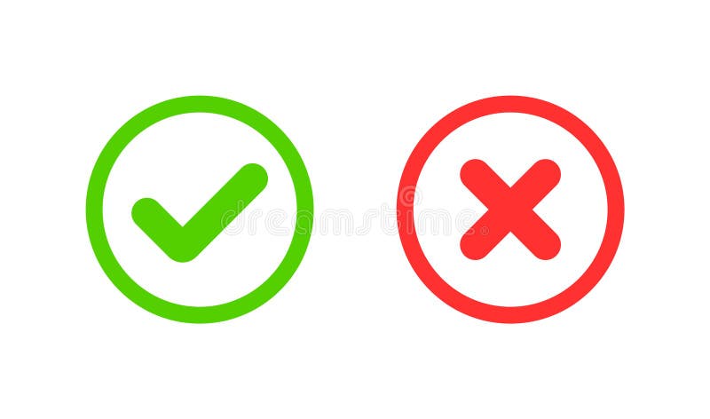 A Simple Icon Set Featuring Two Bold Symbols a Green Circle with a ...