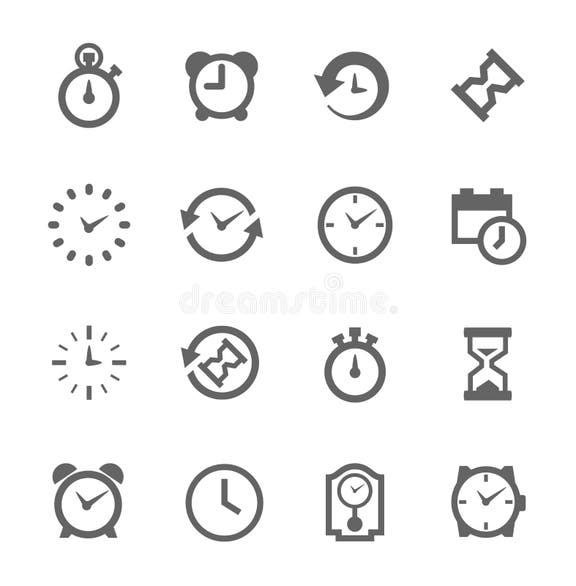 Simple Icon Set Related To Time Stock Vector - Illustration of flip ...