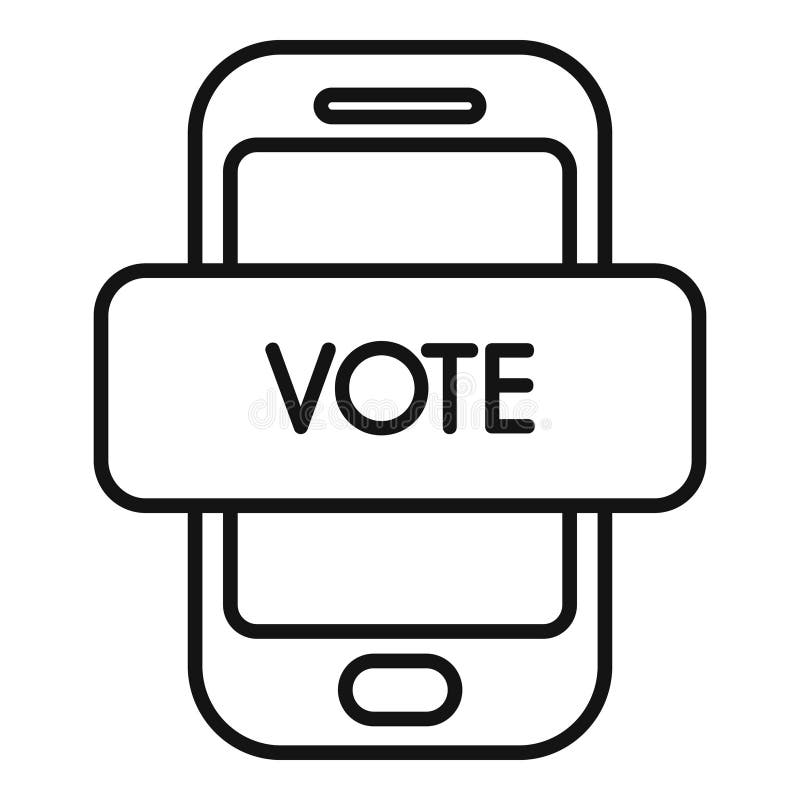 Smartphone Showing Vote Button for Online Voting System Stock ...