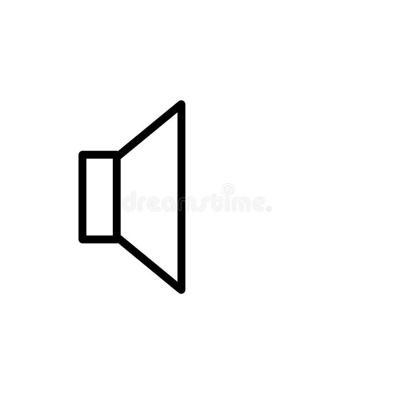 Simple Icon on Sound Outline Style Stock Illustration - Illustration of ...