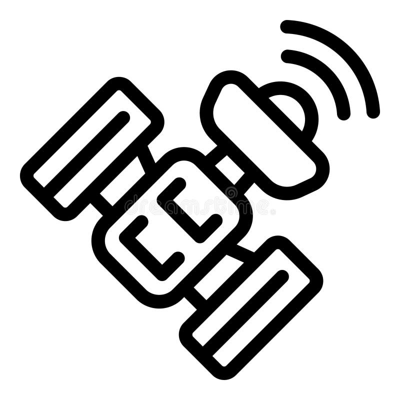 Space Satellite Transmitting Signals from Orbiting Earth Stock ...