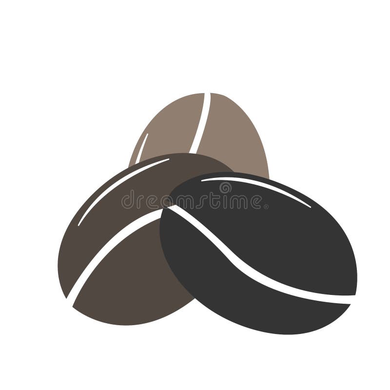 Simple Icon with Three Coffee Beans. Colored Icon Stock Illustration ...