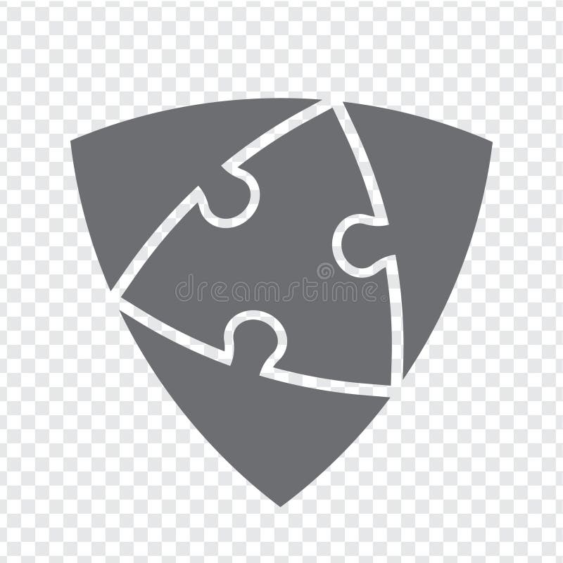 Simple Icon Infinity Puzzle in Gray. Infinity Puzzle of Nine Pieces on ...