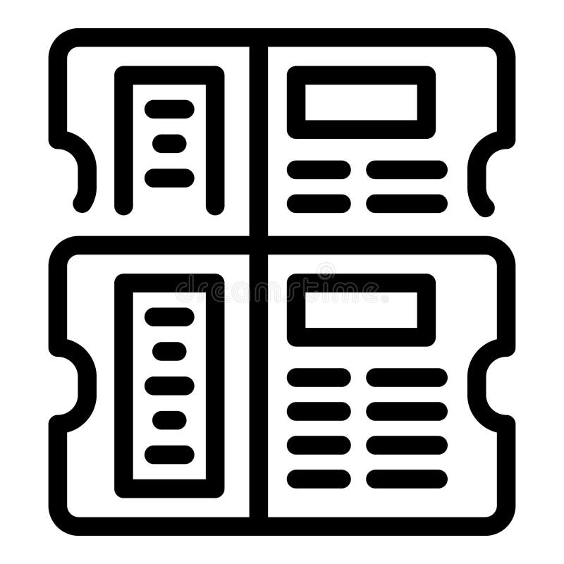 Two Tickets Showing Admit One Event Access with Barcodes Stock Vector ...