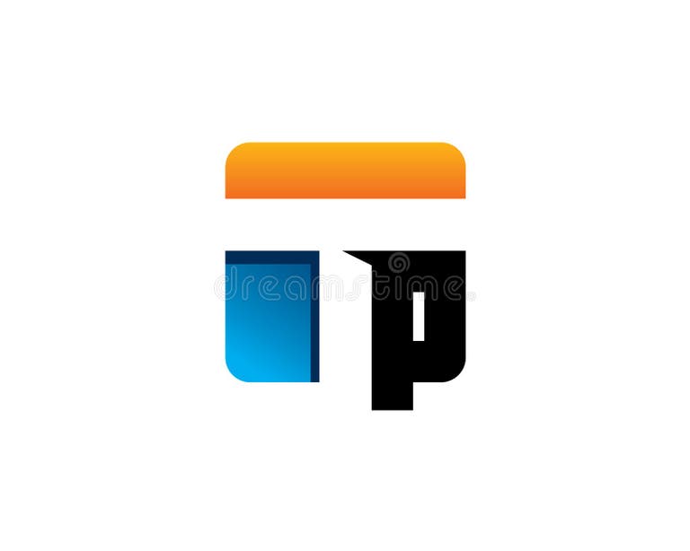 Iconic Apps Icon Style Initial Logo of Letter T and P Stock Vector ...