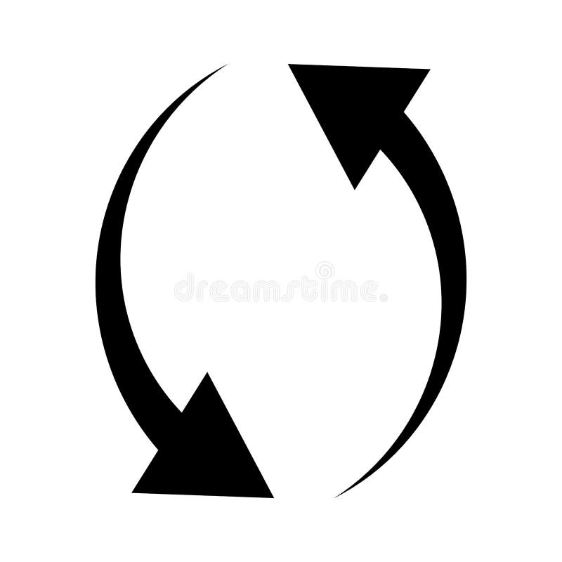 Curved up and down arrow. stock vector. Illustration of direction ...