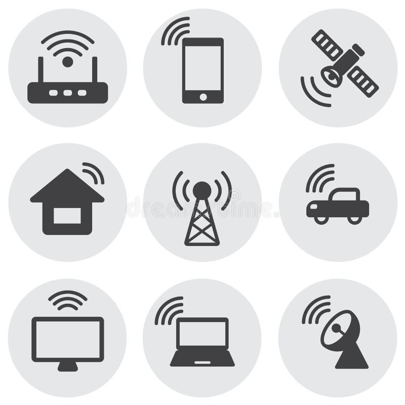 Simple Icons Internet of Things and Network Stock Vector - Illustration ...