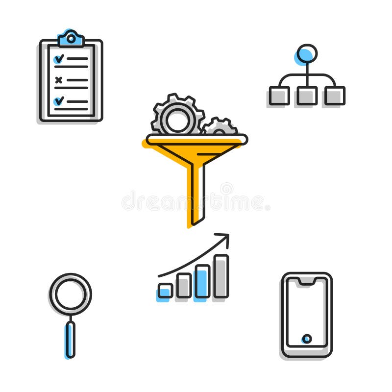 Creative Sets for Business Startup on White Stock Illustration ...