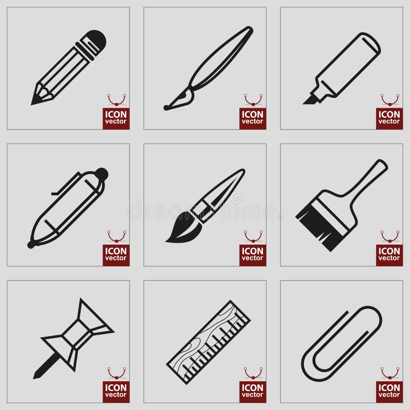 Simple Icons Set stock illustration. Illustration of sign - 64443363