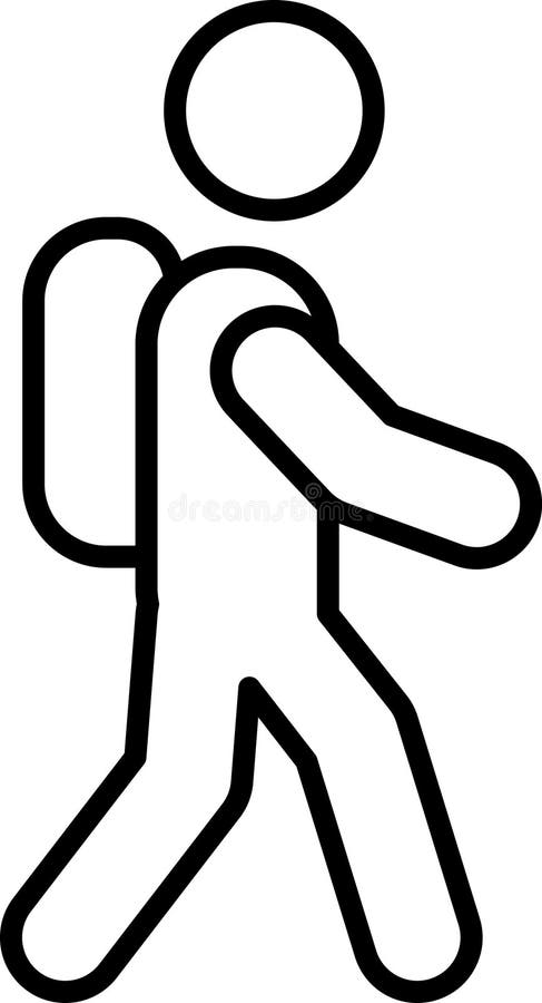 Simple Icons on the Theme of Commuting To Work or School, Drawn in Line ...