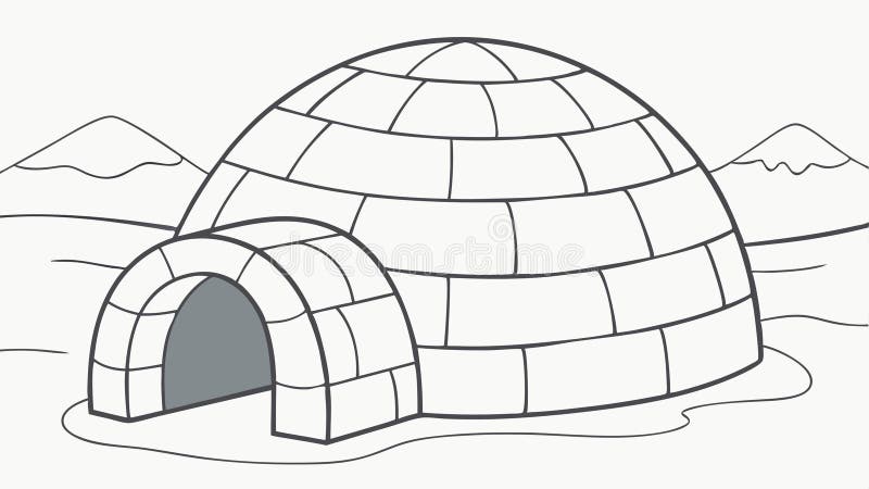 Simple Igloo Dwelling Arctic Structure, Vector Design Generative AI ...
