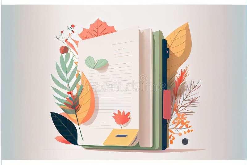 A Simple Illustrated File. Generative AI Stock Illustration ...