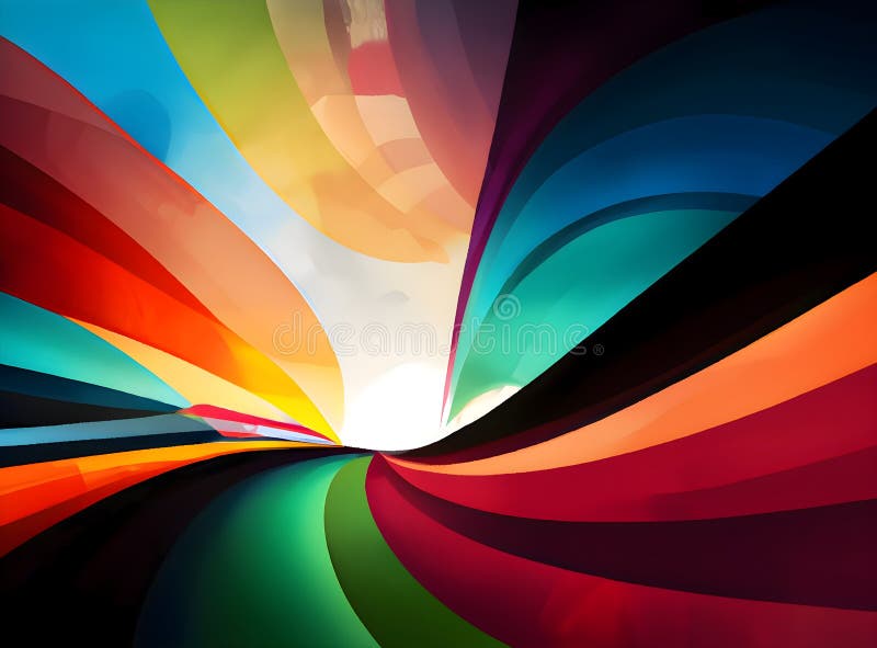 Simple Illustration of an Abstract Background with Colorful Lines Stock ...