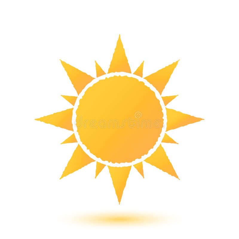 Simple Illustration of Abstract Sun Stock Vector - Illustration of ...