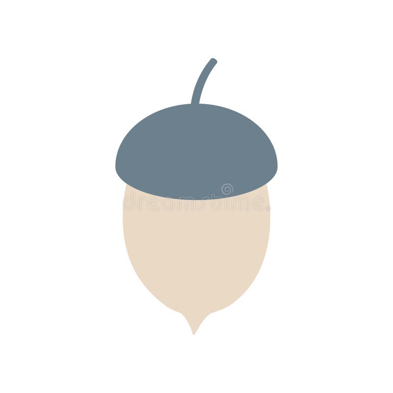 Simple Illustration of Acorn in a Flat Style Stock Vector ...