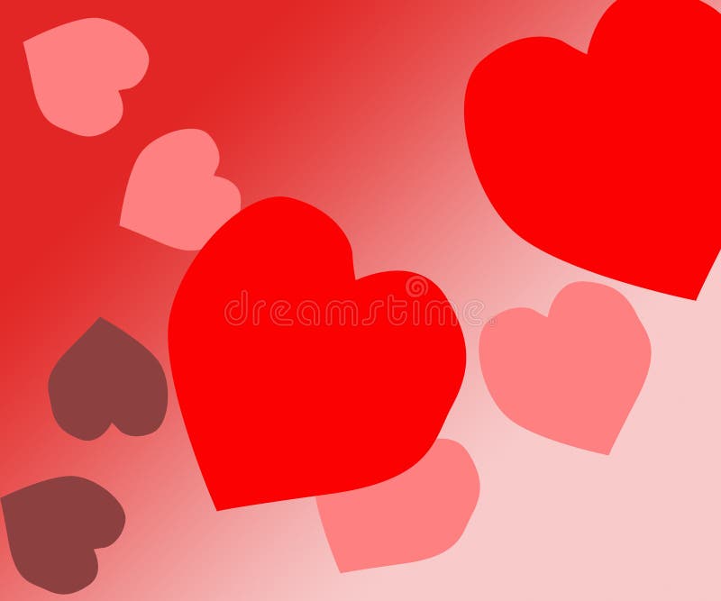 Simple Illustration Background with Love Symbol Pink Color Sign of ...