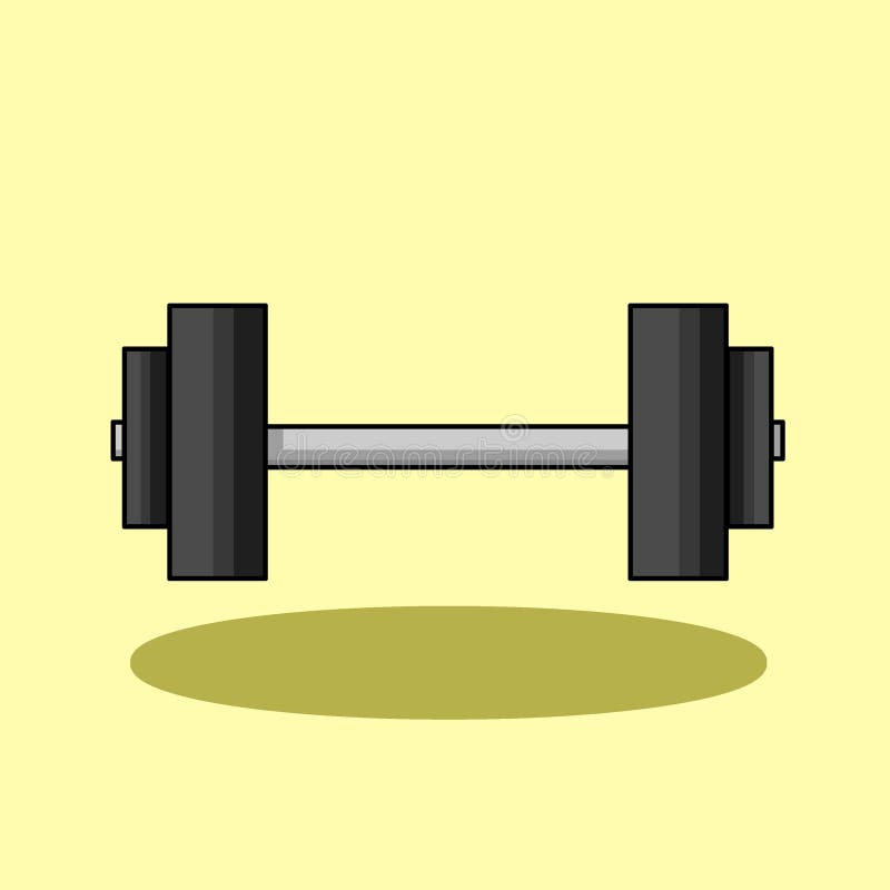 Simple Illustration of a Barbell Stock Illustration - Illustration of ...