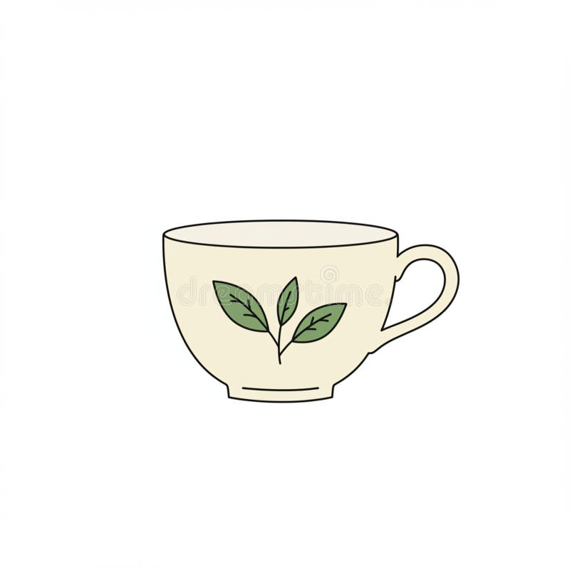 Teacup simple illustration stock vector. Illustration of relaxing ...