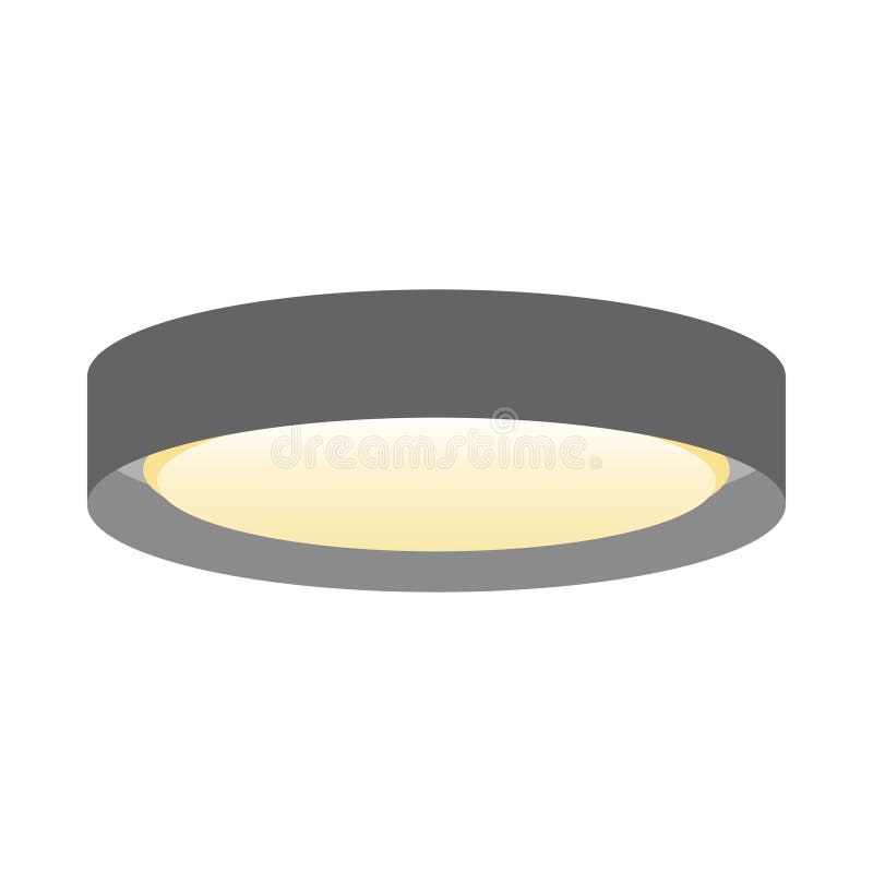 Simple Illustration _ Black Ceiling Light, All Lights Stock ...