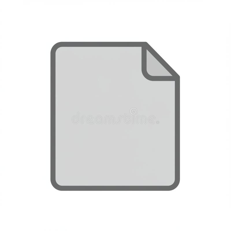 A Simple Illustration of a Blank Document Icon Against a White ...