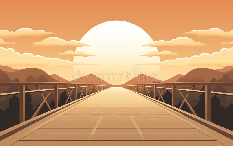 A Simple Illustration of a Bridge Leading Towards the Light ...