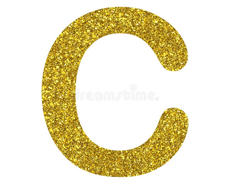 Simple Illustration of a C Letter Isolated on a White Background Stock ...