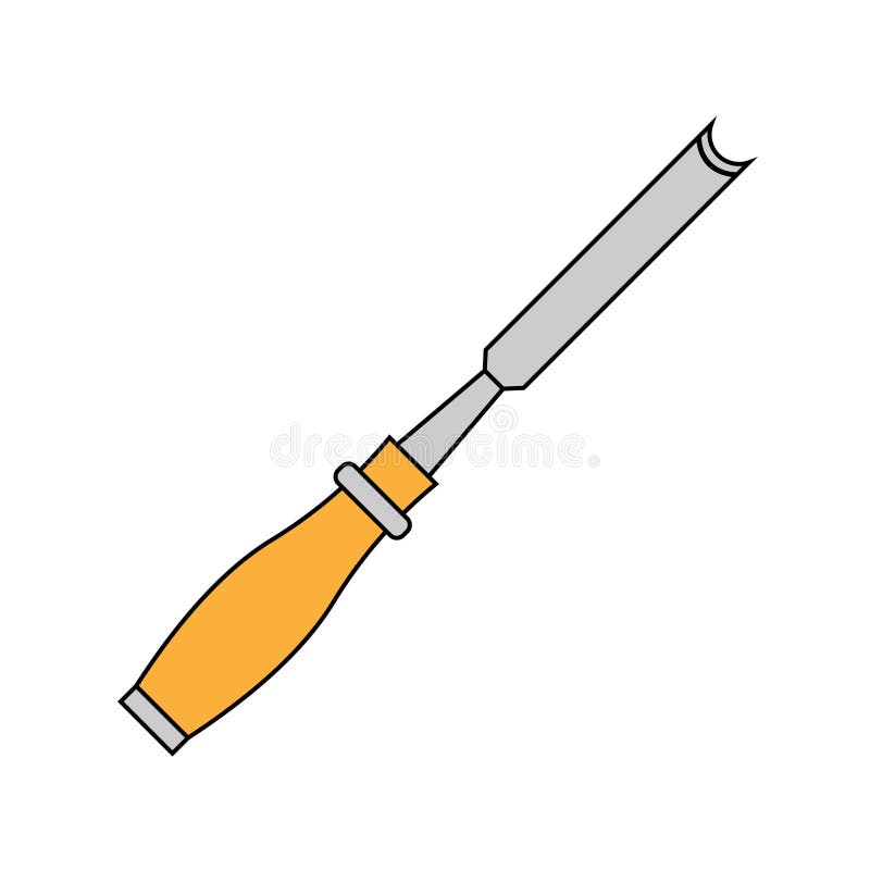 Simple Illustration of Chisel Concept of Work Tools for Design Stock ...