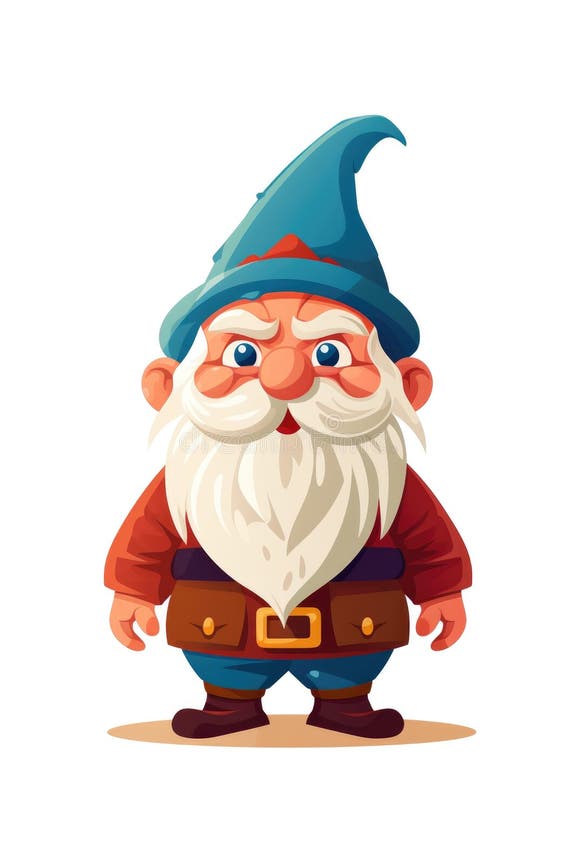 Simple Illustration of Christmas Dwarf on White Background in Flat ...