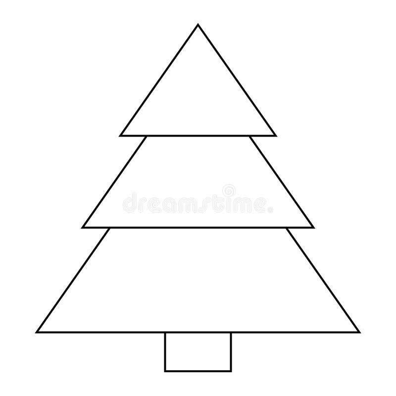 Simple Illustration of Christmas Tree Concept for Christmas Holiday ...