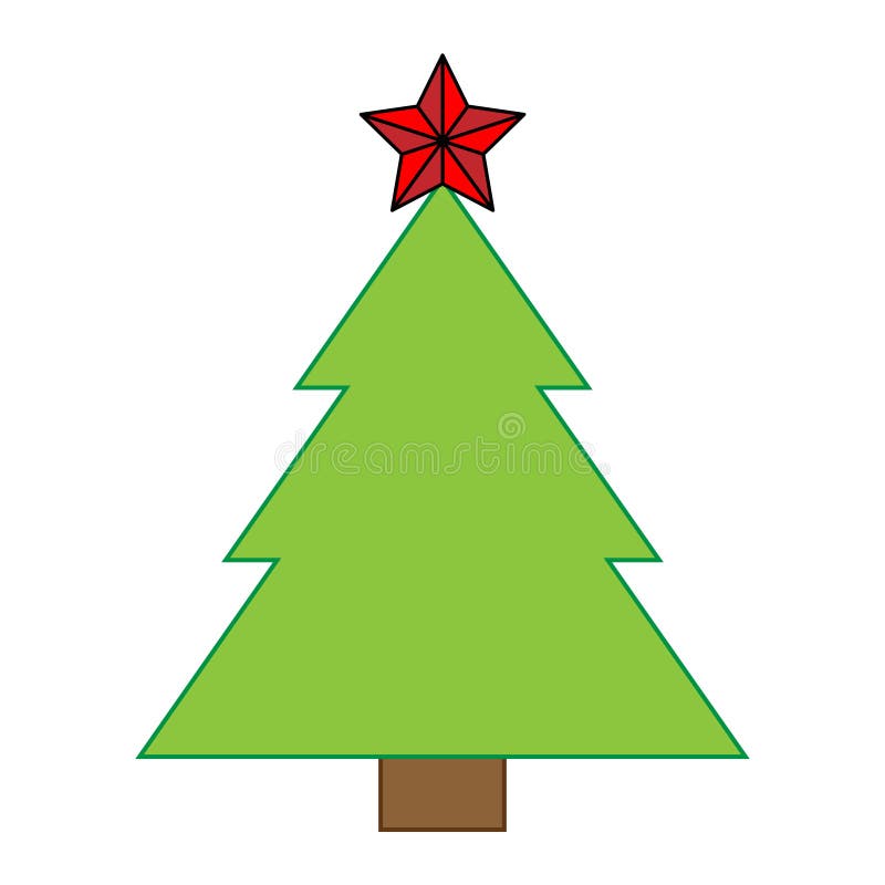 Simple Illustration of Christmas Tree Concept for Christmas Holiday ...