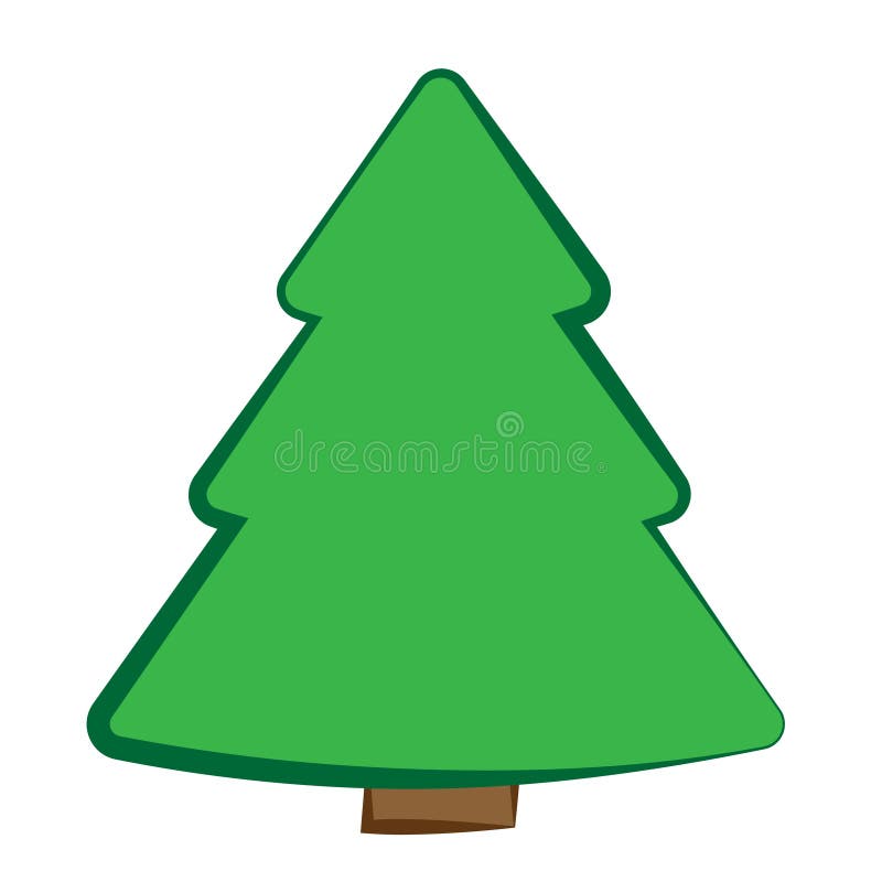 Simple Illustration of Christmas Tree Concept for Christmas Holiday ...