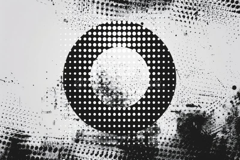 A Simple Illustration of a Circular Shape in Monochrome Colors Stock ...