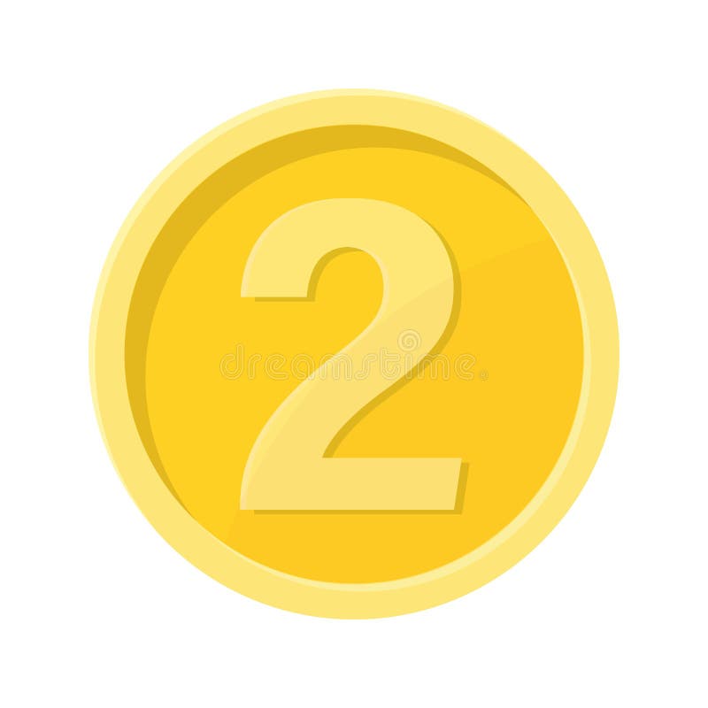 Coin Number, Button Number Icon Template Stock Vector - Illustration of ...