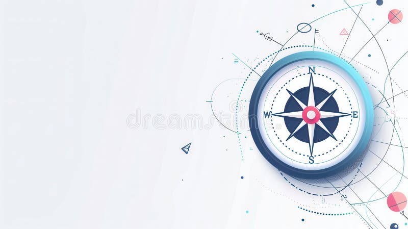 A Simple Illustration of a Compass with Clear Lines, Perfect for ...