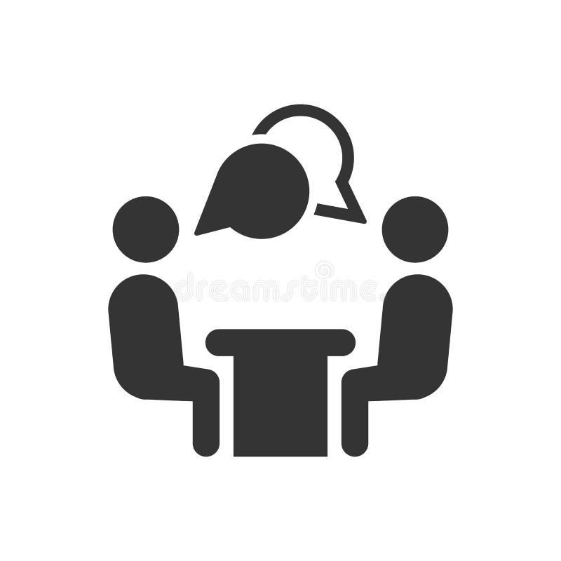 Simple Illustration of a Conversation Icon Stock Vector - Illustration ...