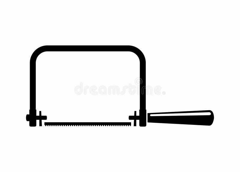 Coping Saw. Simple Illustration in Black and White. Stock Vector ...