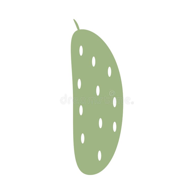 Simple Illustration of a Cucumber in a Flat Style Stock Vector ...