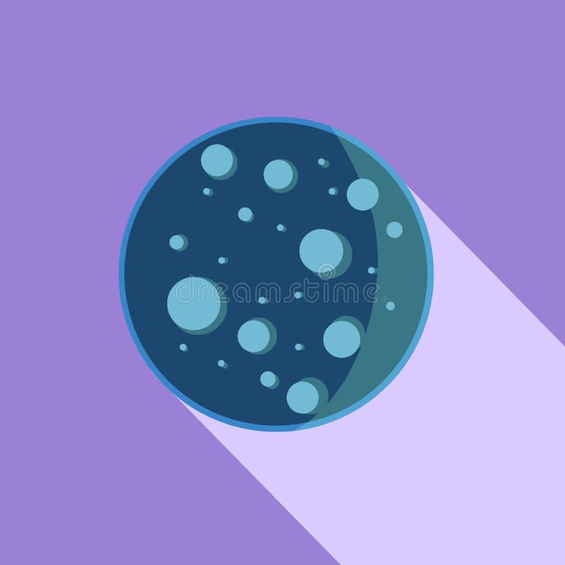 Simple Illustration of a Dark Moon Stock Illustration - Illustration of ...