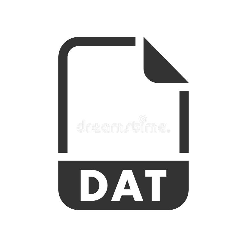 DAT File format icon stock vector. Illustration of file - 175123143