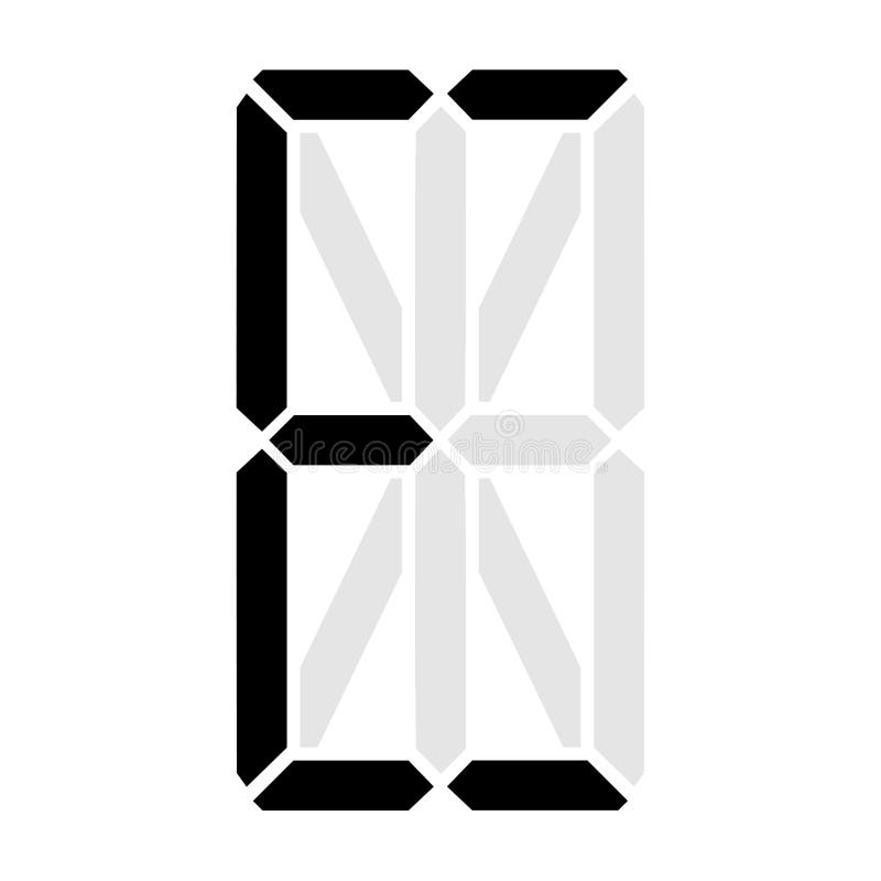 Simple Illustration of Digital Letter or Symbol Electronic Figure of ...