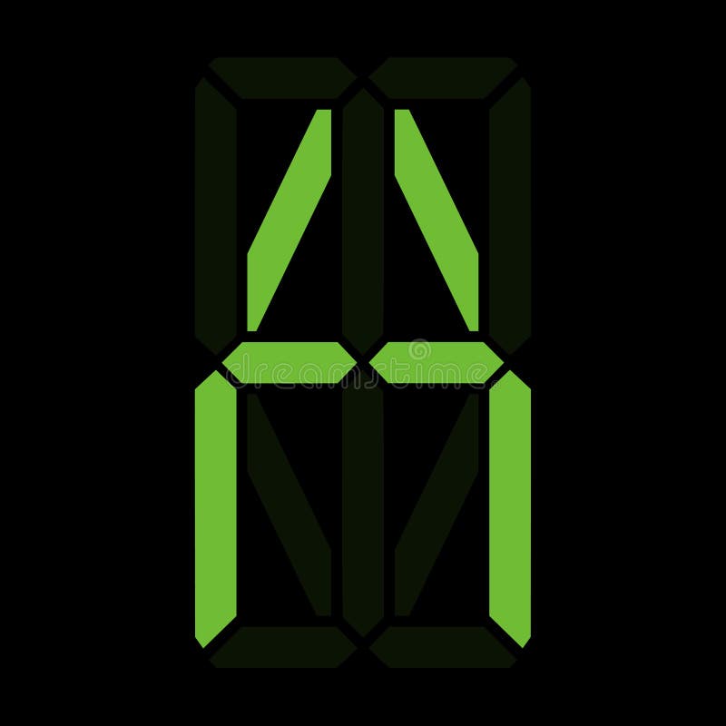 Simple Illustration of Digital Letter or Symbol Electronic Figure of ...