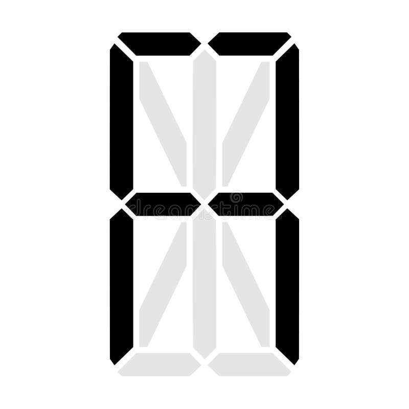 Simple Illustration of Digital Letter or Symbol Electronic Figure of ...