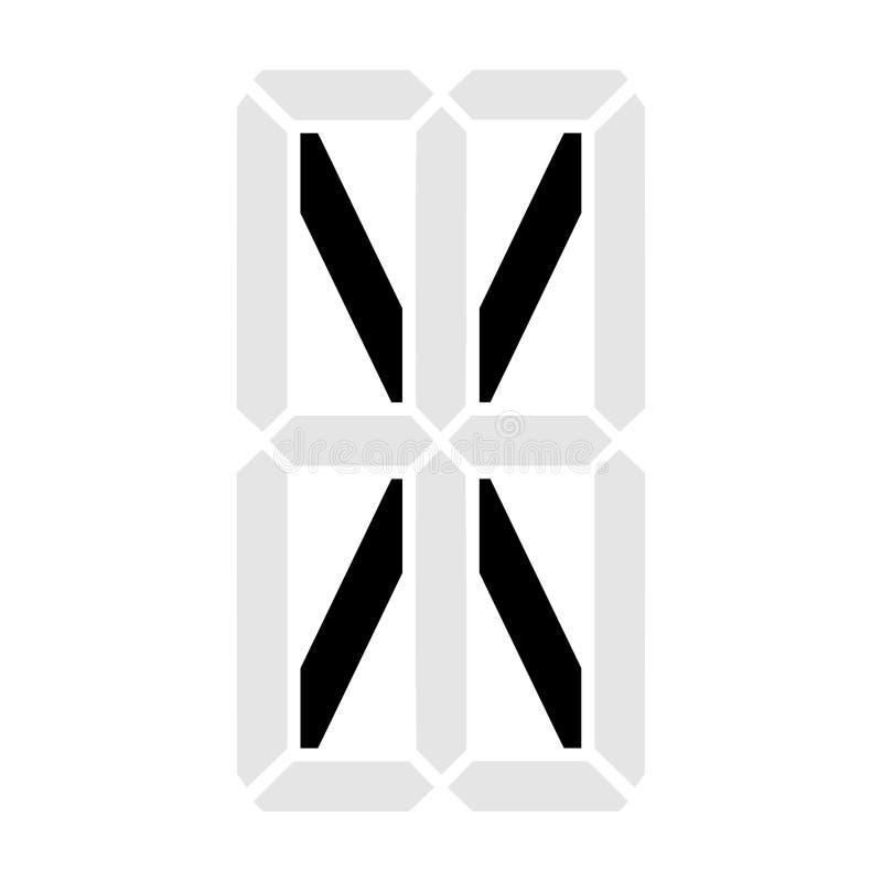 Simple Illustration of Digital Letter or Symbol Electronic Figure of ...