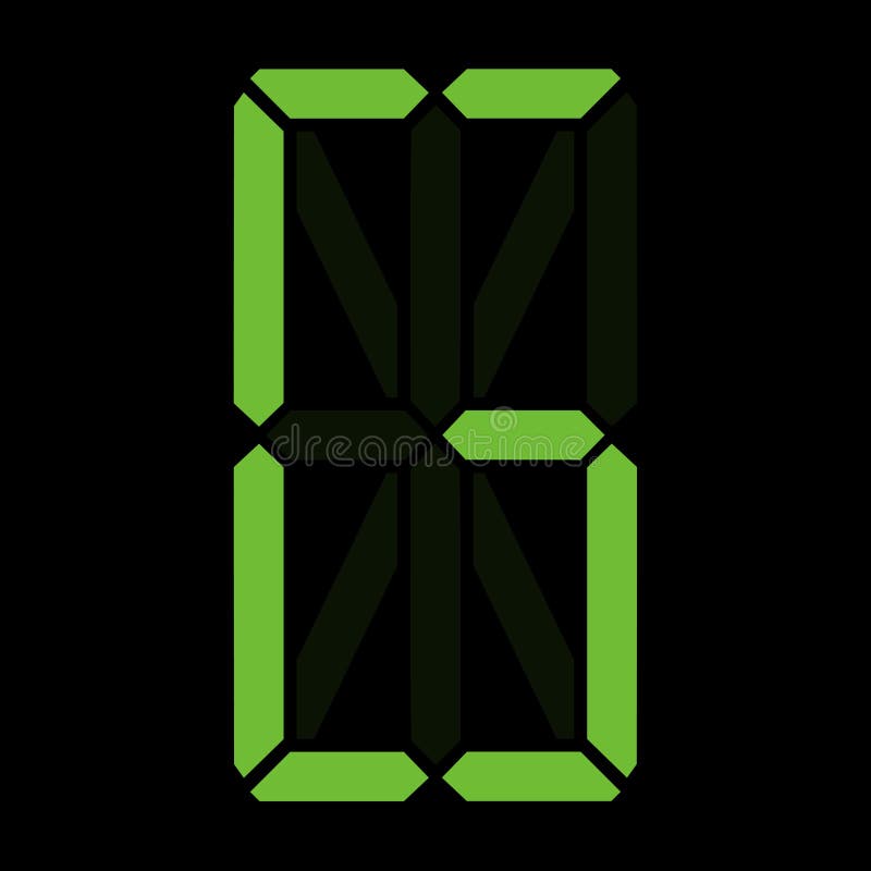 Simple Illustration of Digital Letter or Symbol Electronic Figure of ...