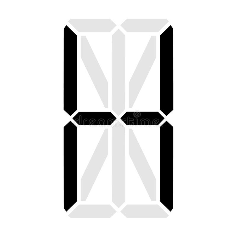Simple Illustration of Digital Letter or Symbol Electronic Figure of ...