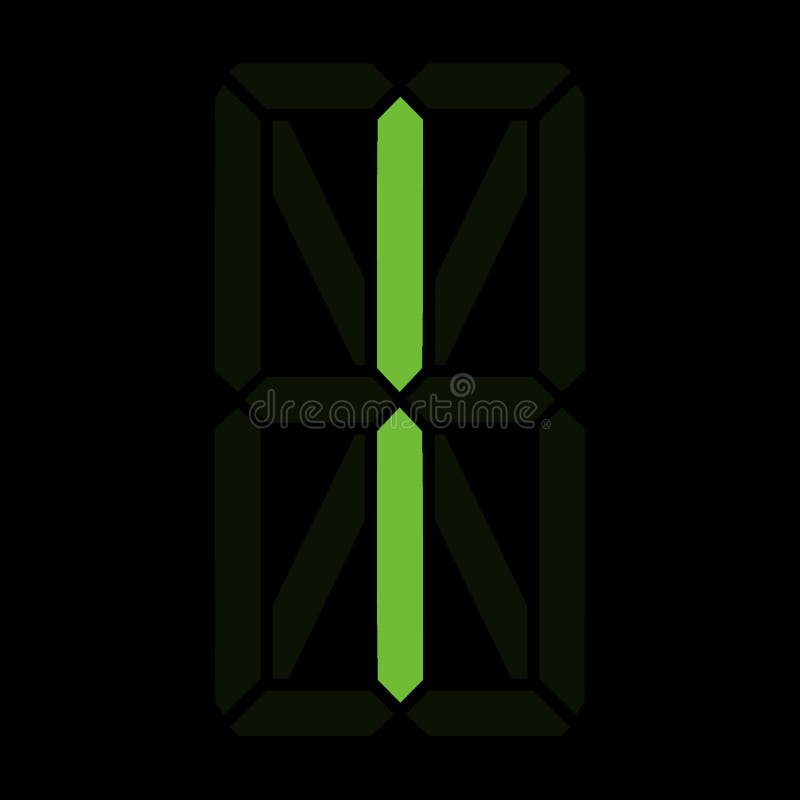 Simple Illustration of Digital Letter or Symbol Electronic Figure of ...
